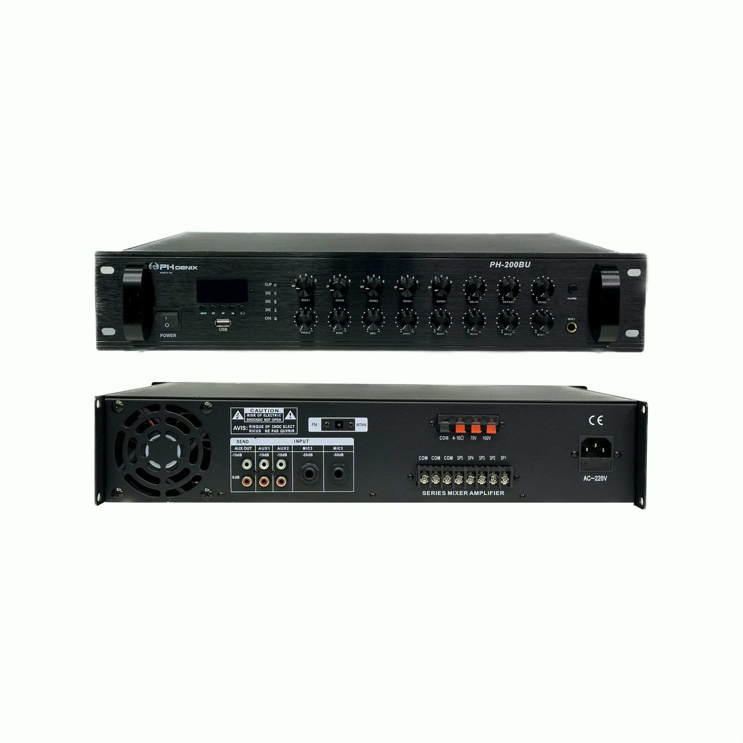 آمپلی فایر ولتی فونیکس PHOENIX PH-200BU - فروشگاه صدای ماندگار